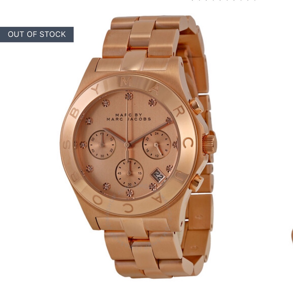 New Marc Jacobs Chronograph Rose-Tone Watch - Gem